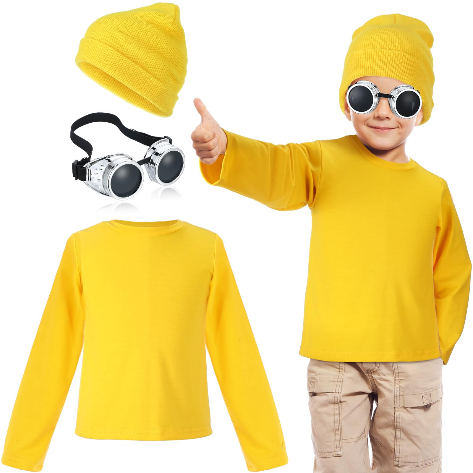 Amazon.com: Ramede 3 Pcs Halloween Costume Set for Kids Includes Yellow ...