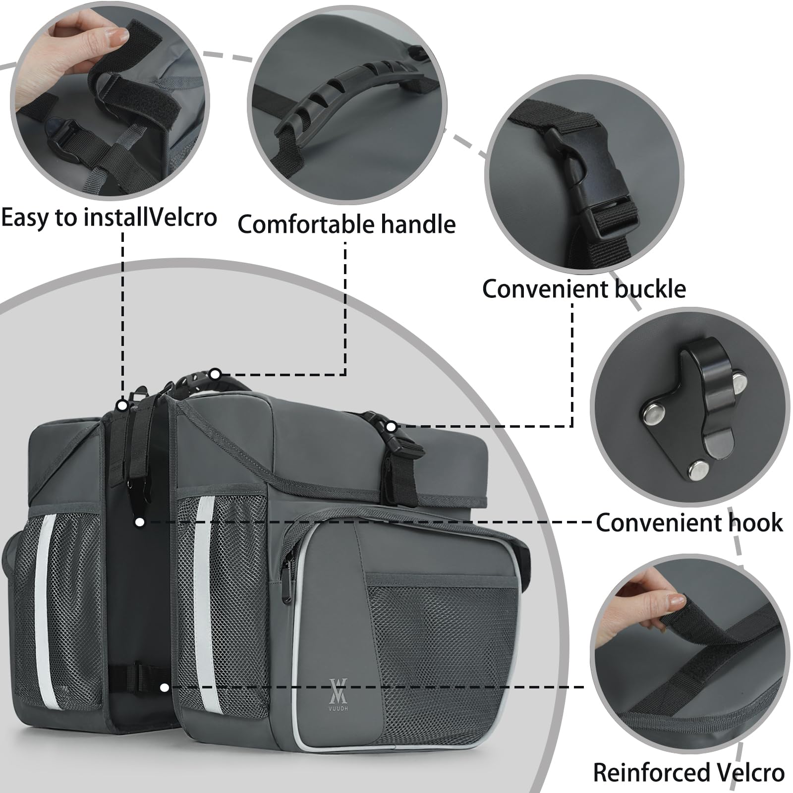 Panniers Bike Bags Waterproof Bike Panniers 25L-35L Expandable - Rear ...