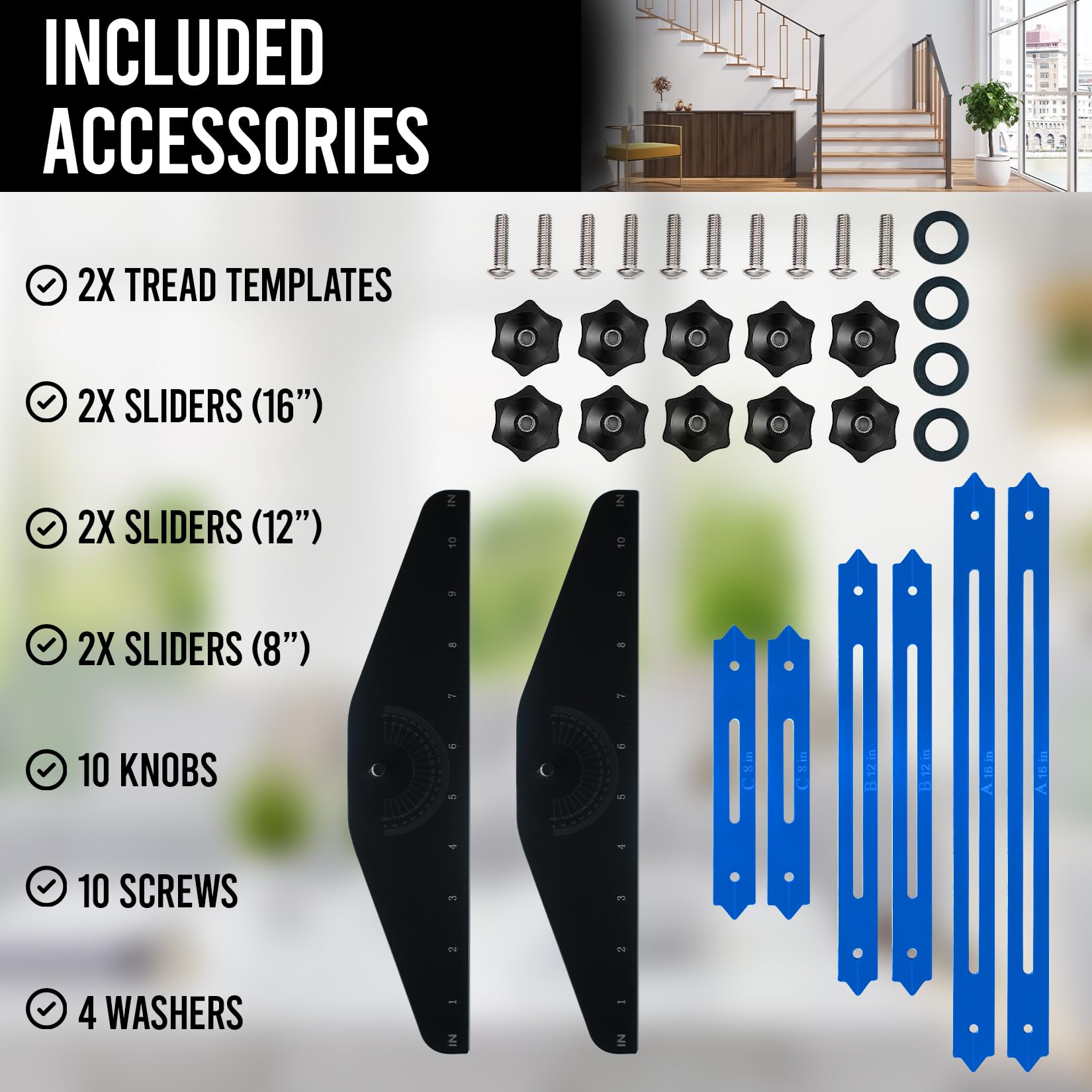 Snapklik.com : DIRECT FITS Stair Tread Template Tool And Measuring Jig ...