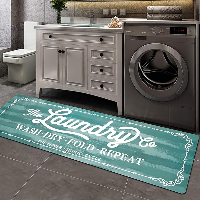 Amazon.com: Pauwer Farmhouse Laundry Room Rug Runner 20"X59" Non Slip ...