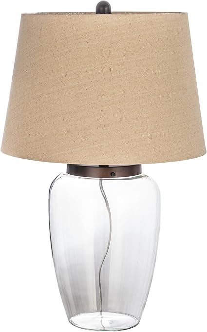 Amazon.com: Creative Co-Op Glass Fillable Table Lamp with Shade : Tools ...