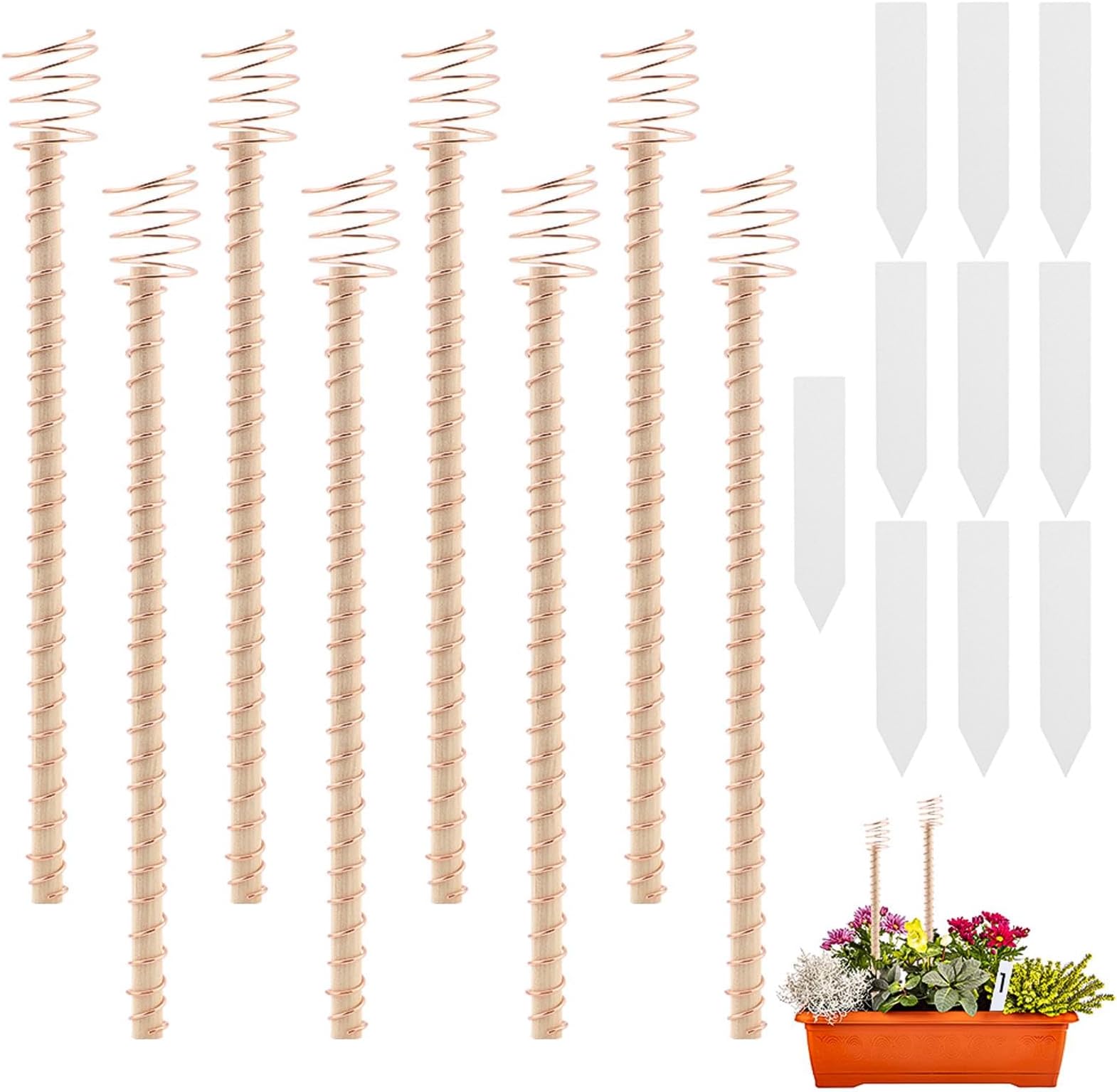 Amazon.com : 8 Pack 12" Electroculture Plant Stakes, Pure Copper Garden ...