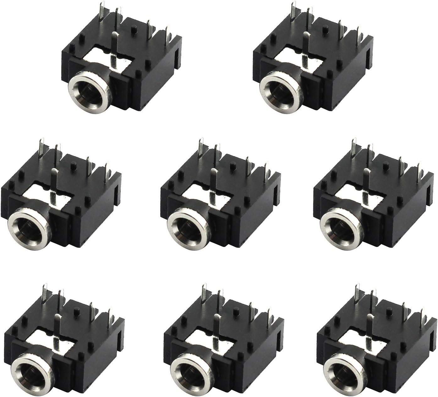 Amazon.com: bnafes 15pcs PJ-307 3.5mm Stereo Jack Socket 5 Pin PCB ...