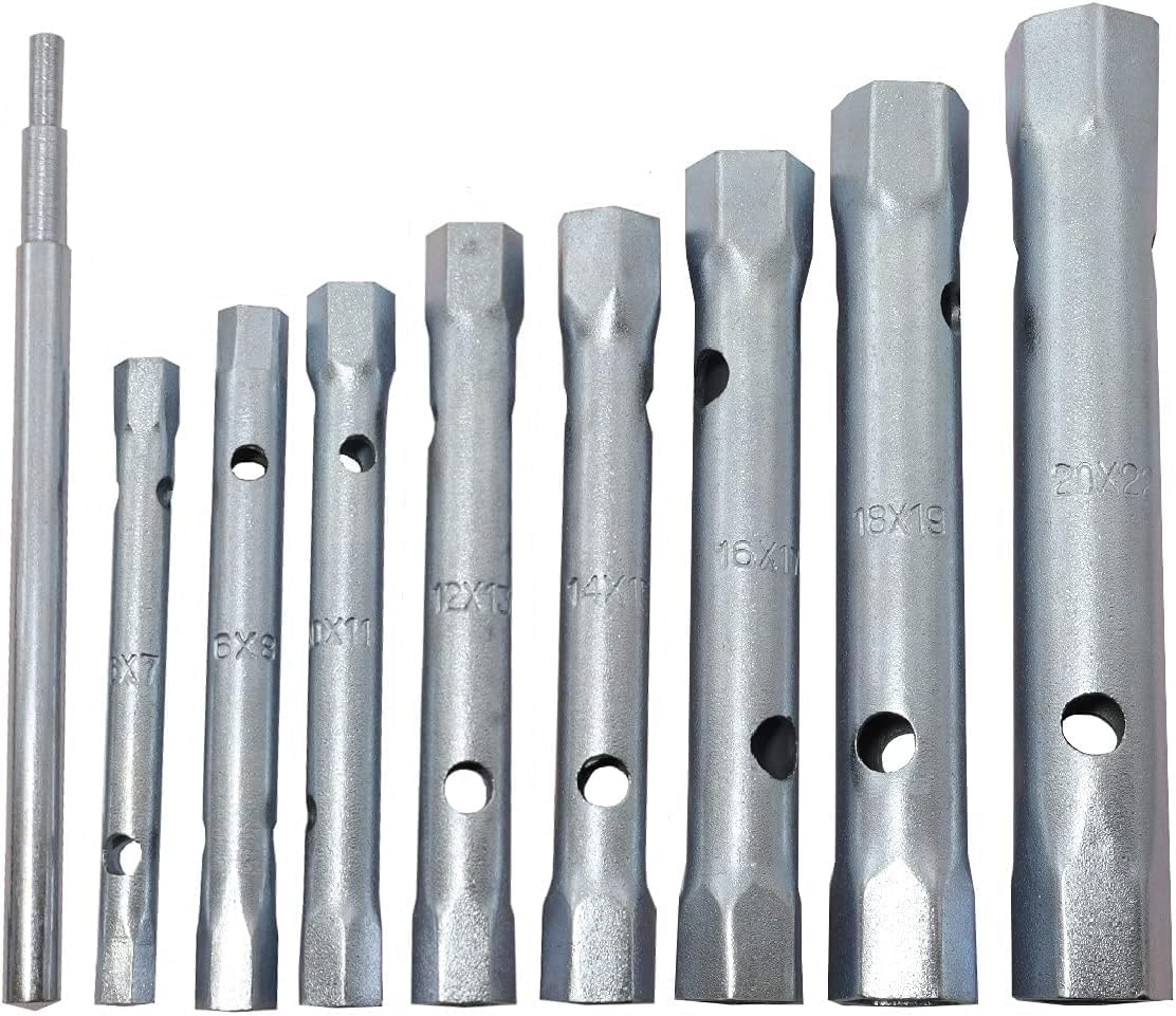 Unibos | Tubular Box Spanner Set | 8pc | 6X7mm to 20X22mm | Folding ...