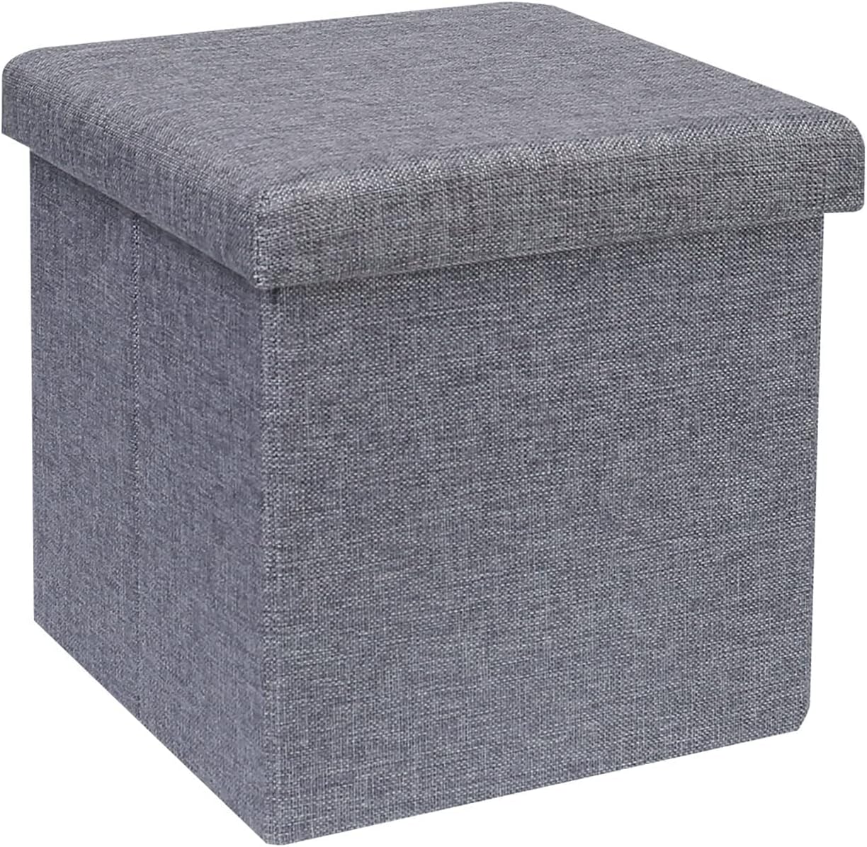 B FSOBEIIALEO Storage Ottoman Cube, Linen Small Coffee Table, Foot Rest ...