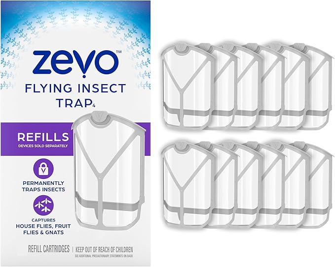 Amazon.com : Zevo Flying Insect Trap Refill Cartridges, Fly Trap, Fruit ...