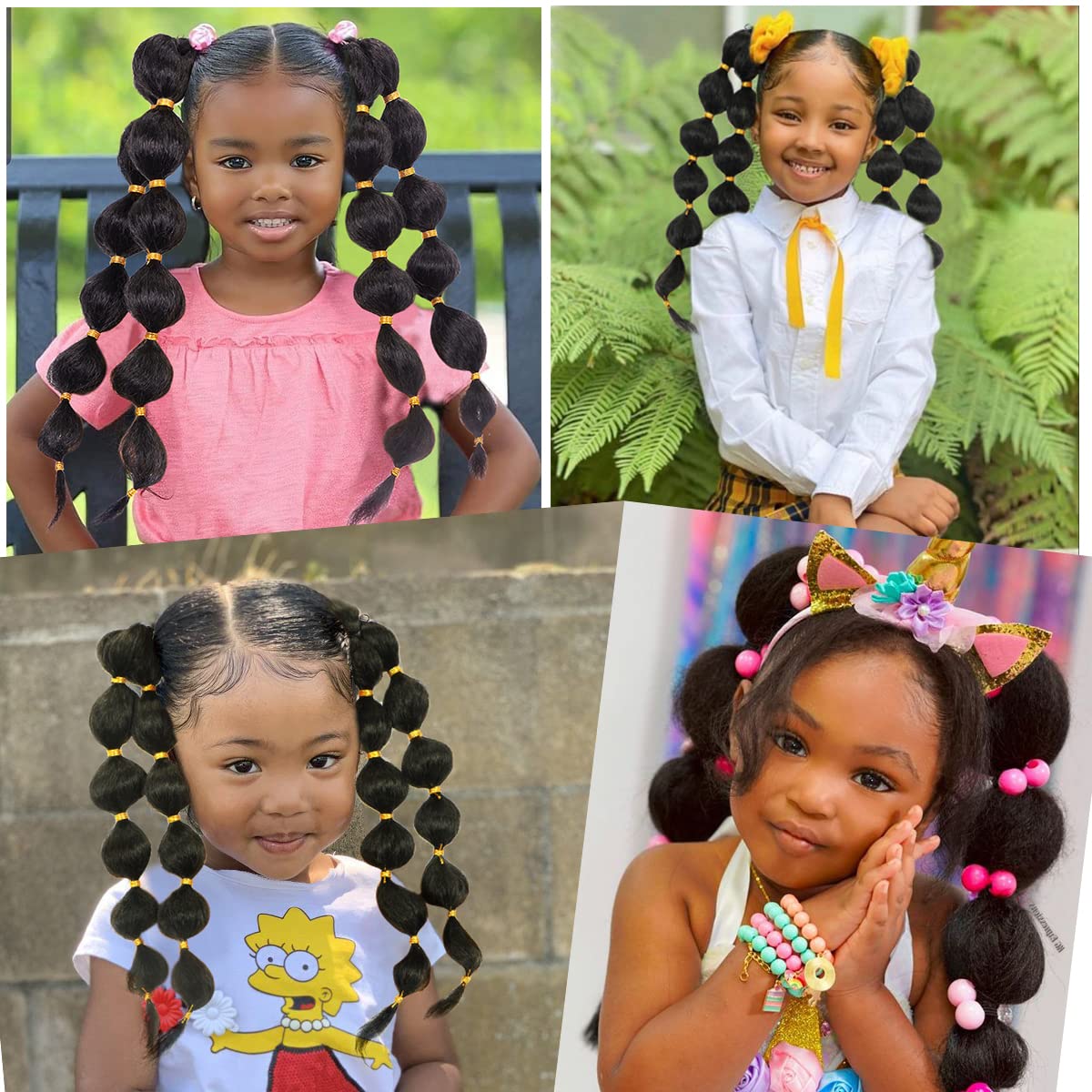 Snapklik.com : Afro Puff Bubble Ponytail Extension For Girl Black Pony ...