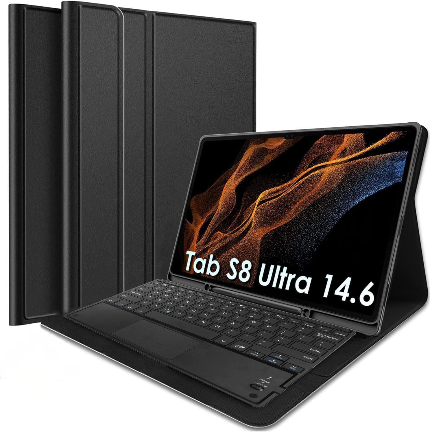 HOM 3 Fold Detachable Wireless Bluetooth Keyboard with S Pen Holder ...