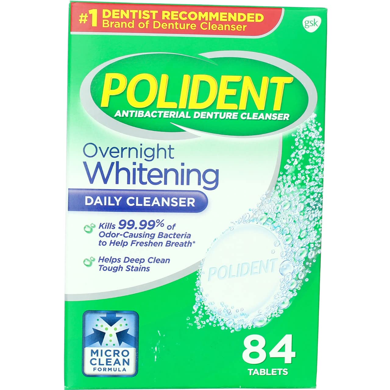 Amazon.com : Polident Overnight 84ct Size 84ct Polident Overnight 84 ...