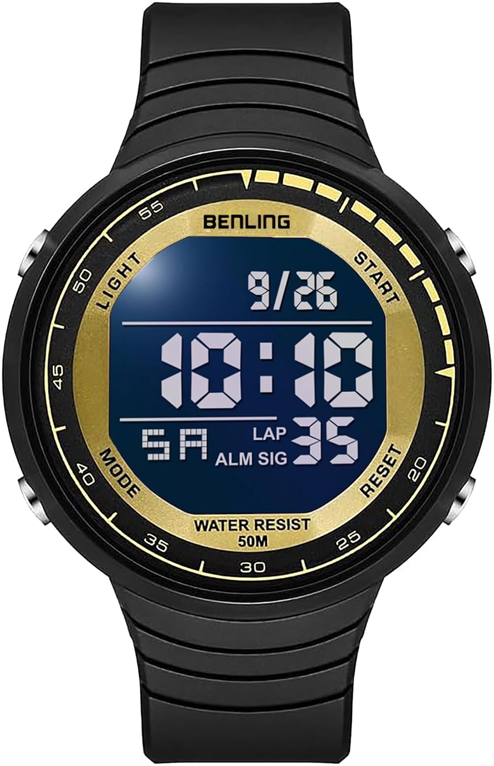 Benling Digital Watch Smart Design Multi Functional Black Color Strap ...