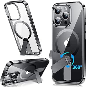 Amazon.com: Reukdnv Upgraded 360°Rotatable Stand Magnetic Case for iPhone 16 Pro Max[Adjustable ...