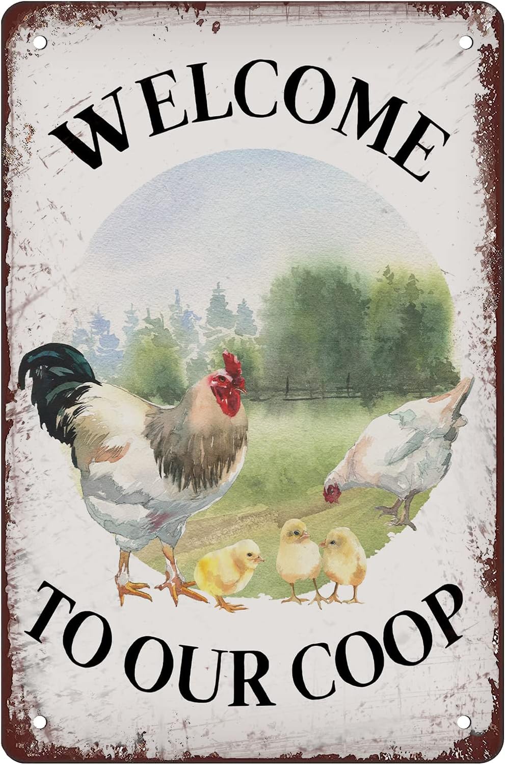 Amazon.com: Welcome To Our Coop Rooster Chicken Printable Art Vintage ...