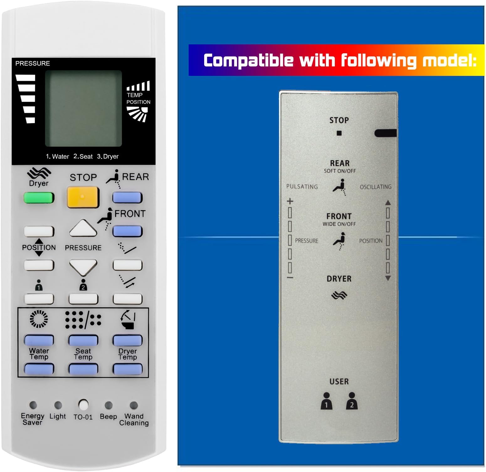 Amazon.com: Replacement Remote Control for TOTO Washlet Bidet Toilet ...