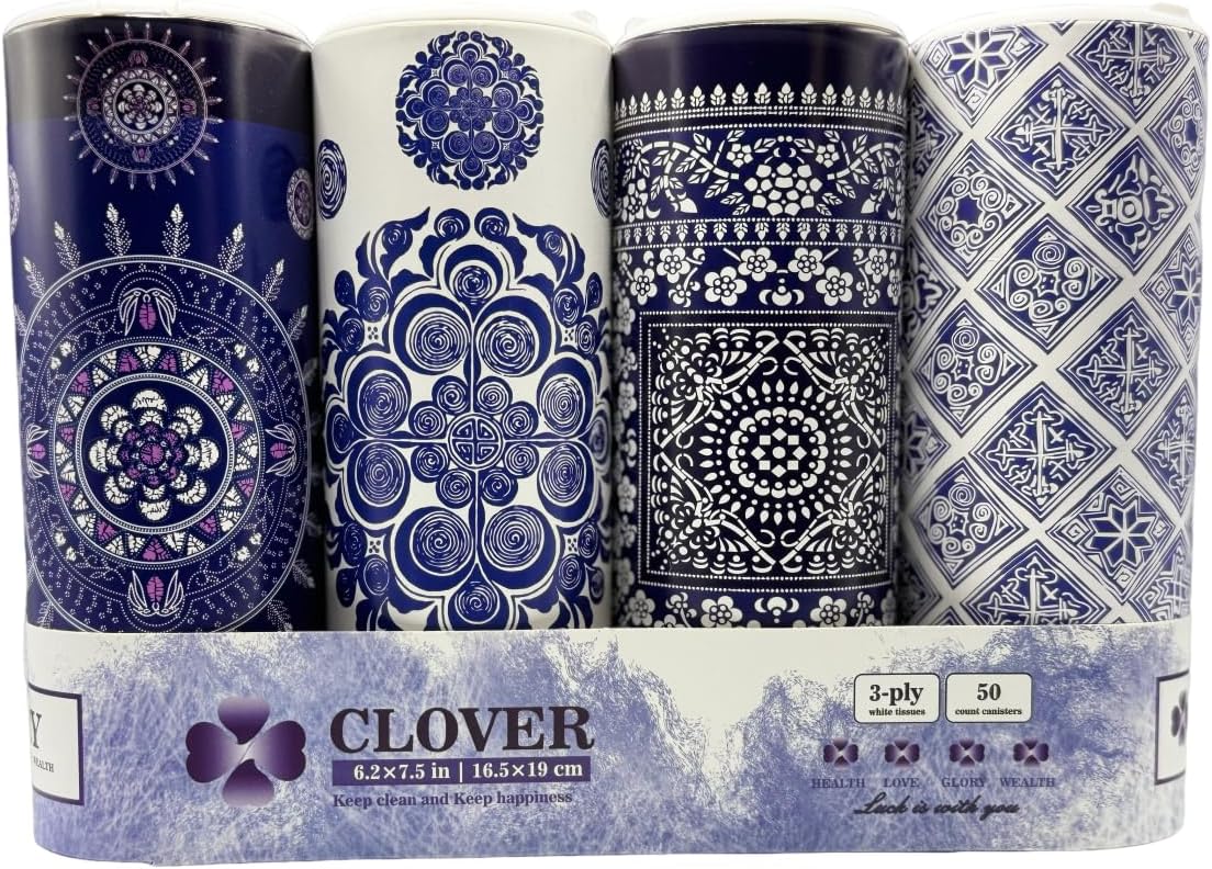 Amazon.com: CLOVER Round Tube Facial Tissues & Car Tissues - Travel ...