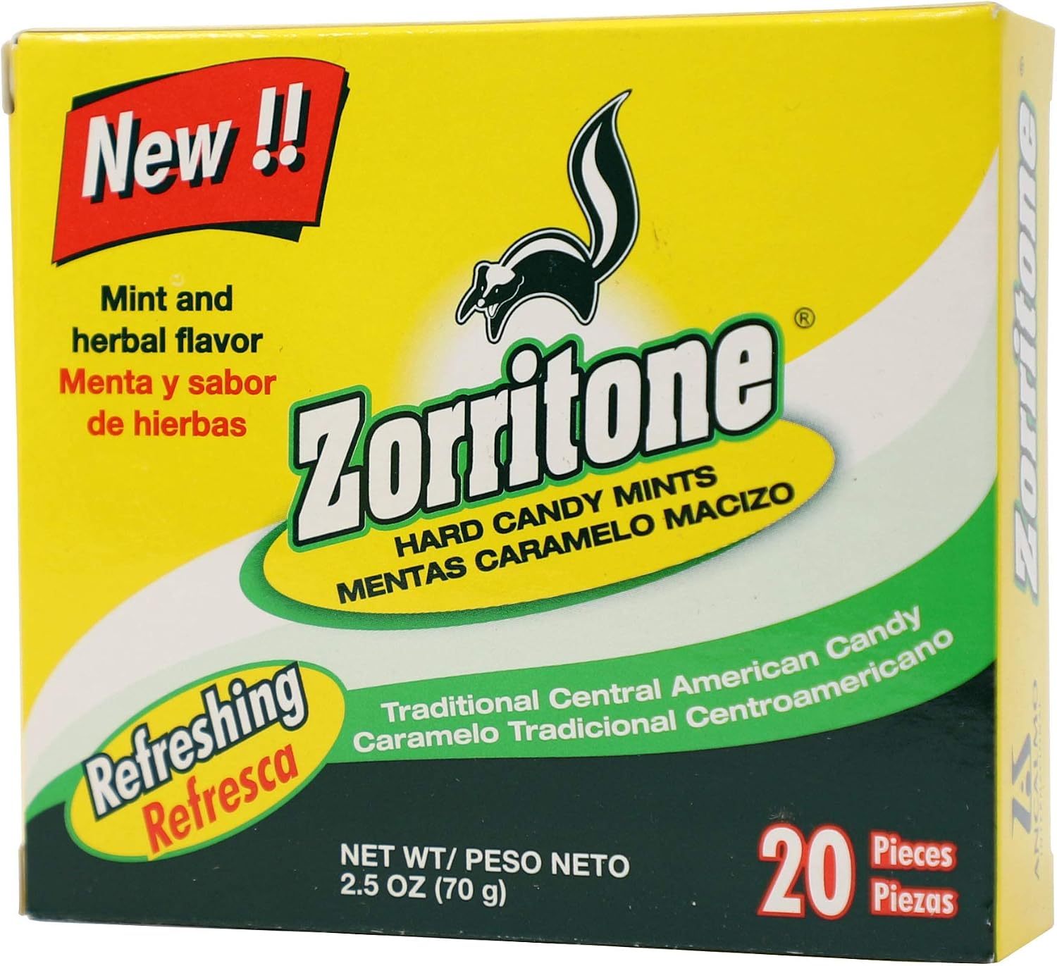 Zorritone Mentas de caramelo, Sabor a menta y hierbas, 20 pastillas por ...