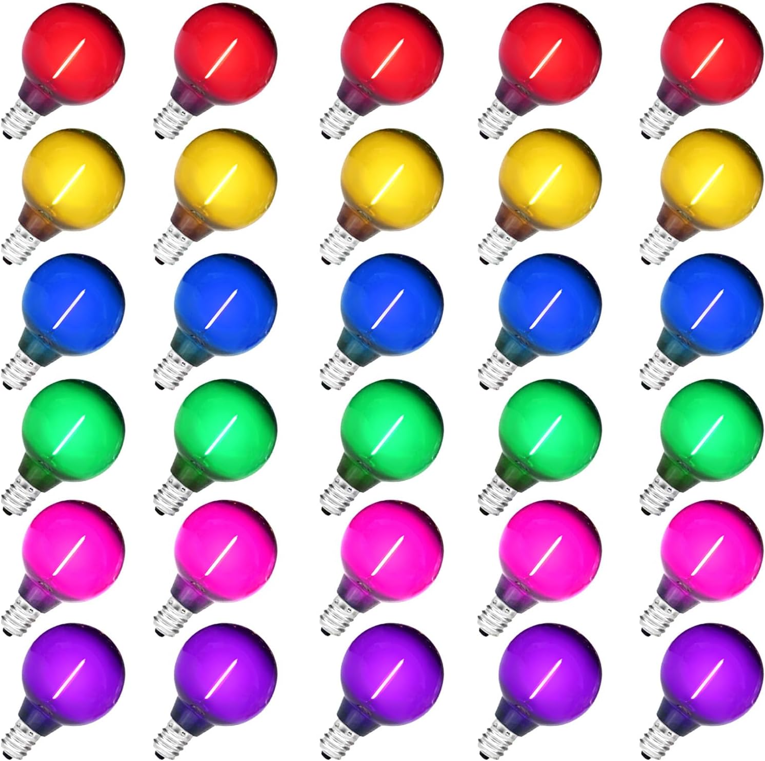 We Charger G40 Colored Led Replacement Bulbs for Outdoor String Lights ...