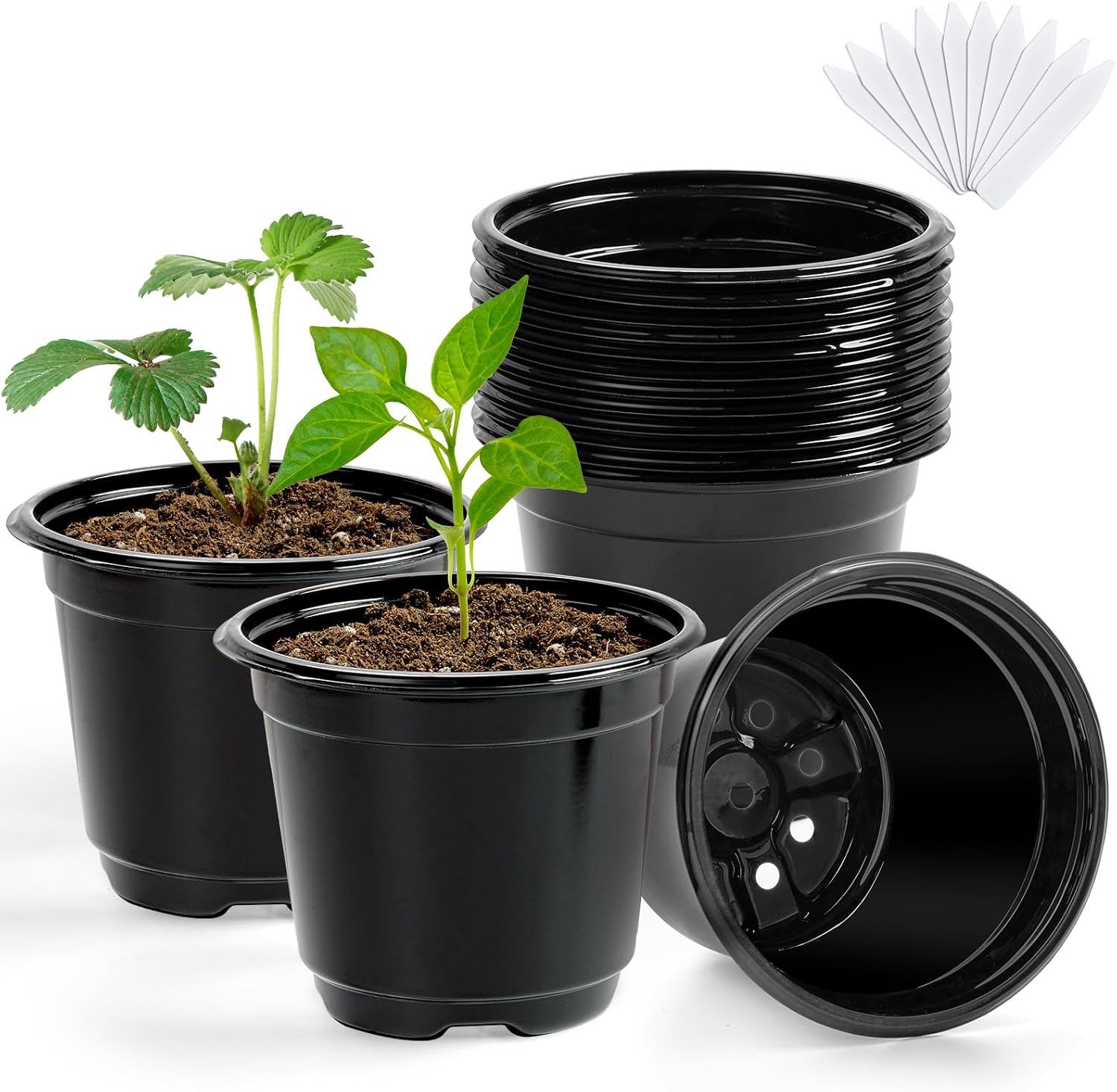 Amazon.com: Homenote Nursery Pots for Plants,4 Inch Plant Pot for ...