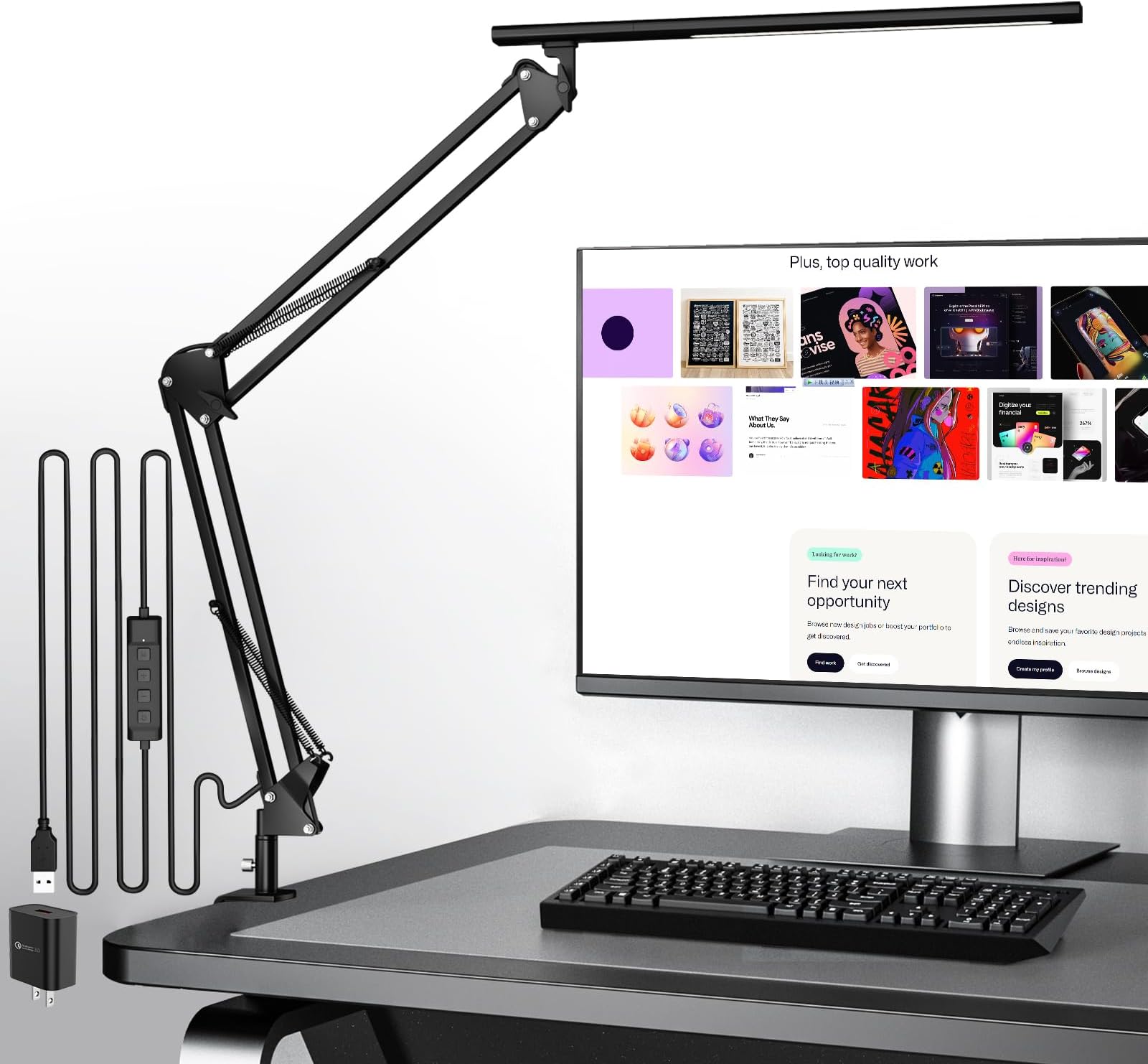 VERSKI LED Desk Lamp, Desk Light for Home Office, Architect Light, Eye ...