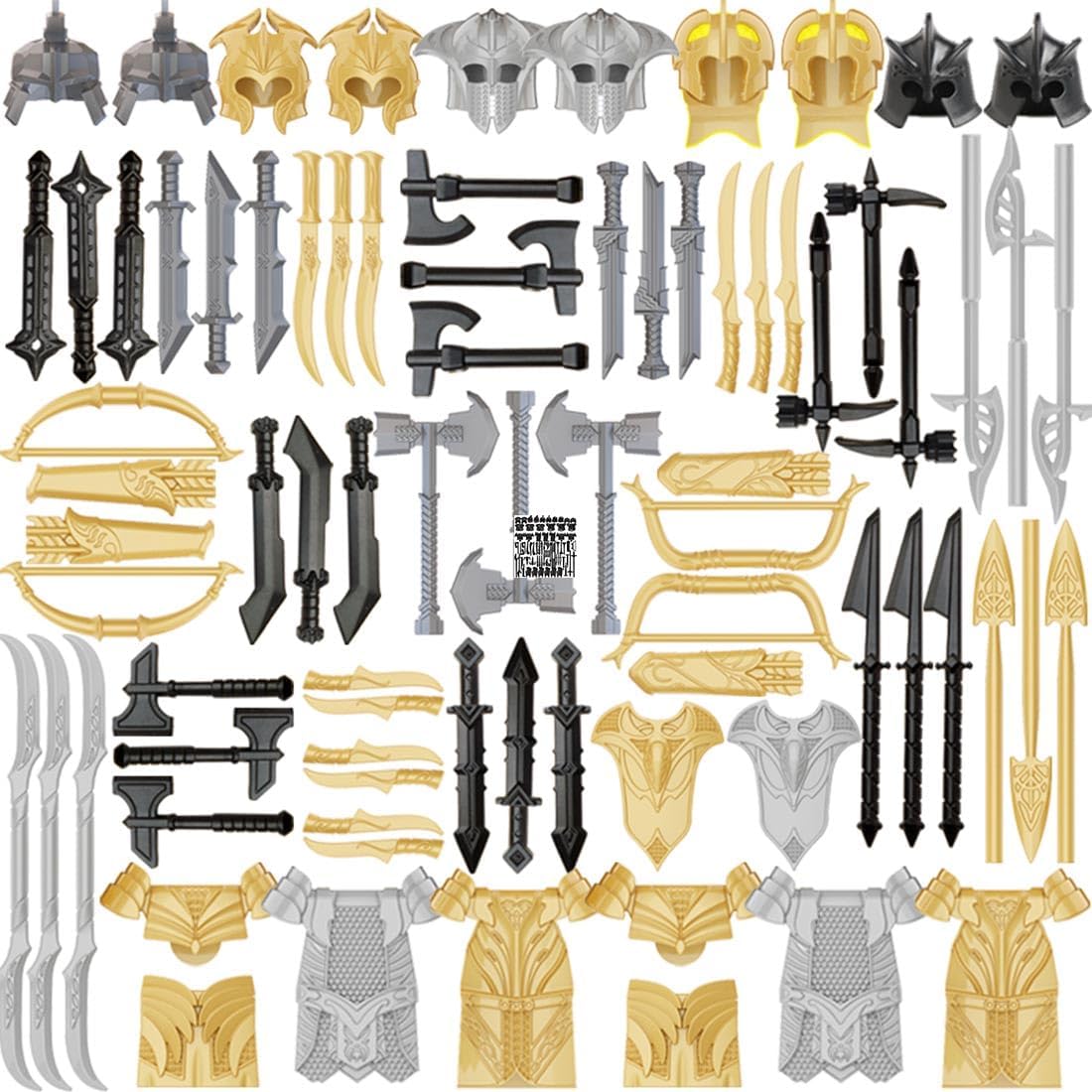 Amazon.com: HMNY Medieval Weapons Pack for Medieval Knights, 81Pcs ...