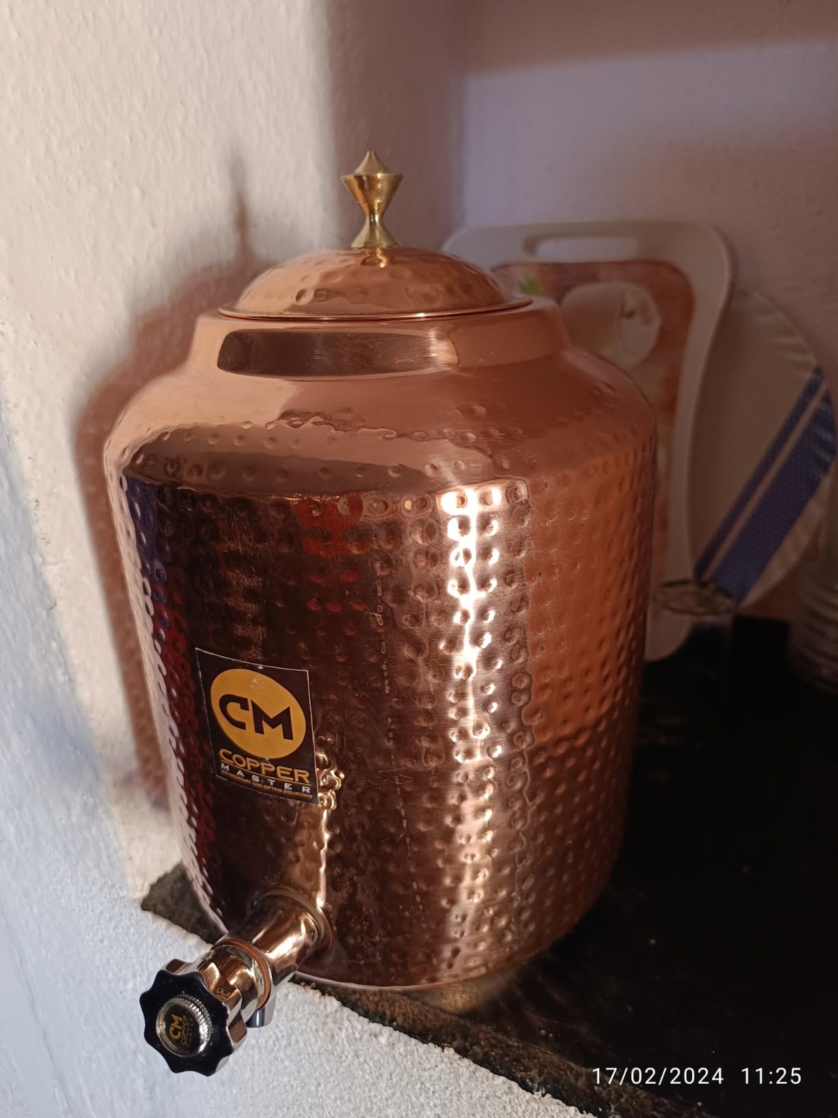 Buy Copper-Master 8 Litre Hammered Copper Water Dispenser (Matka ...