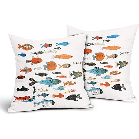 Amazon.com: Leaveland Bird & Fish in the Two World Forever Throw Pillow ...