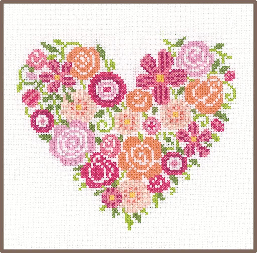 Amazon.com: Love Heart Cross Stitch Kit