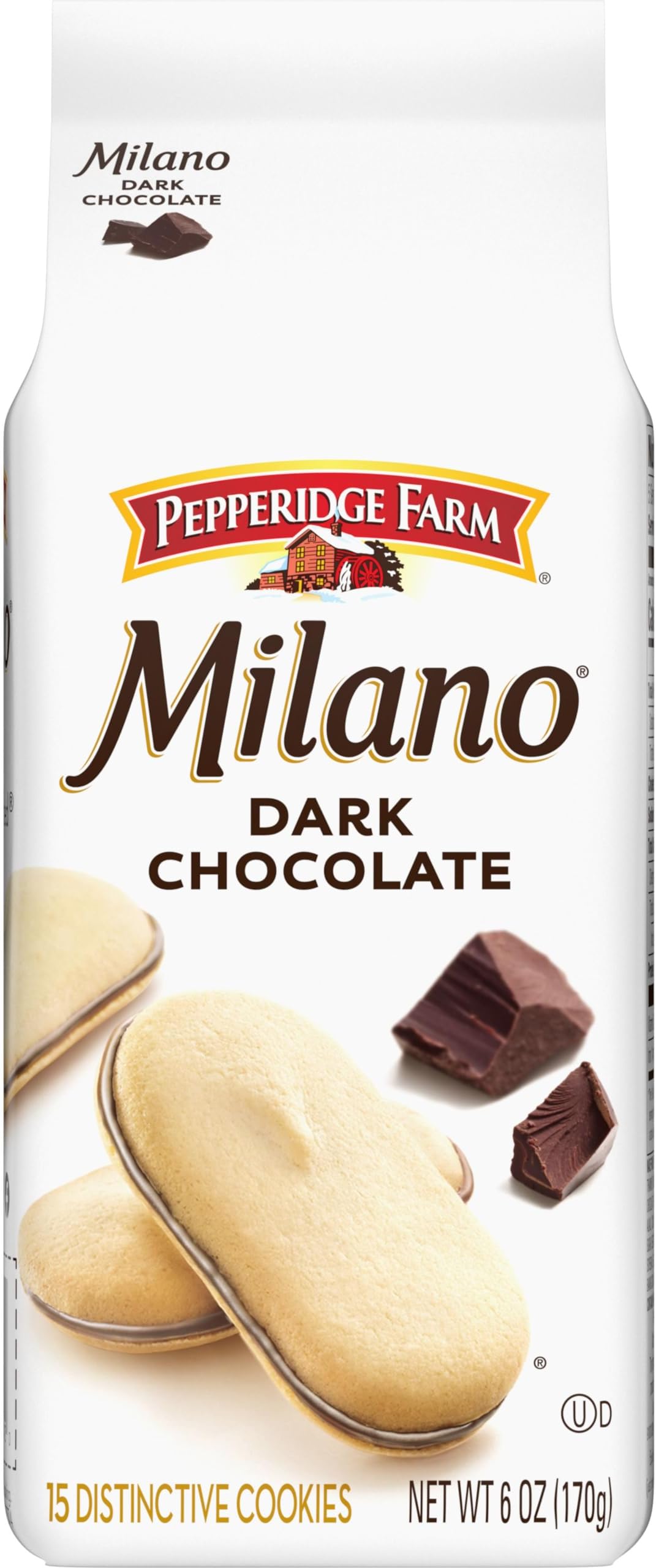 Amazon.com: Pepperidge Farm Milano Dark Chocolate Cookies, 6 OZ Bag (15 ...