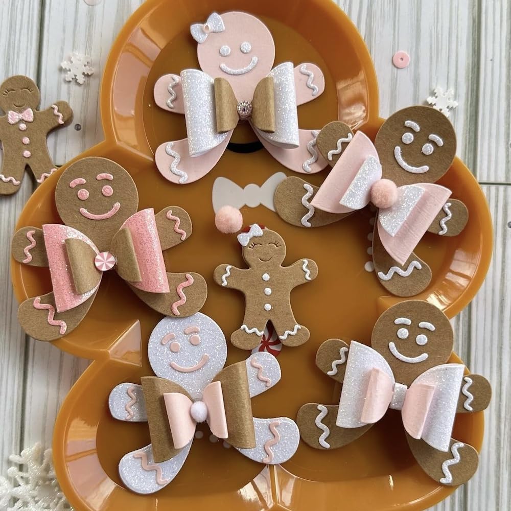 Amazon.com: KSCRAFT Gingerbread Man Bows Metal Cutting Dies Stencils ...