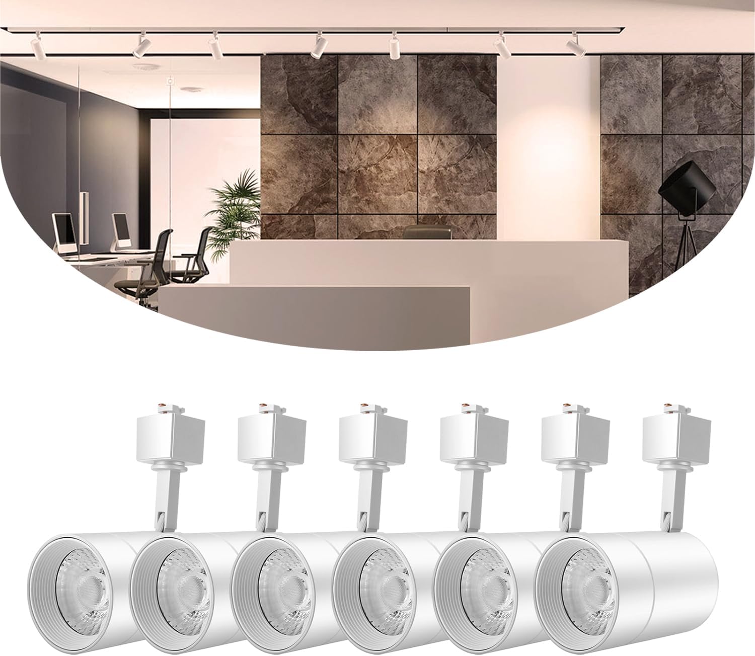 INTWELL 12W 3-Color LED Track Lighting Heads H Type Track Light Heads ...