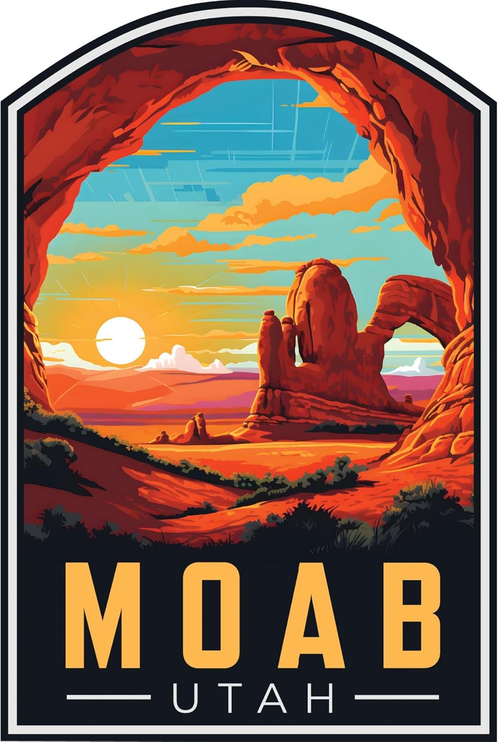 Amazon.com: Moab Utah Design C Souvenir Magnet 2-Inch : Home & Kitchen