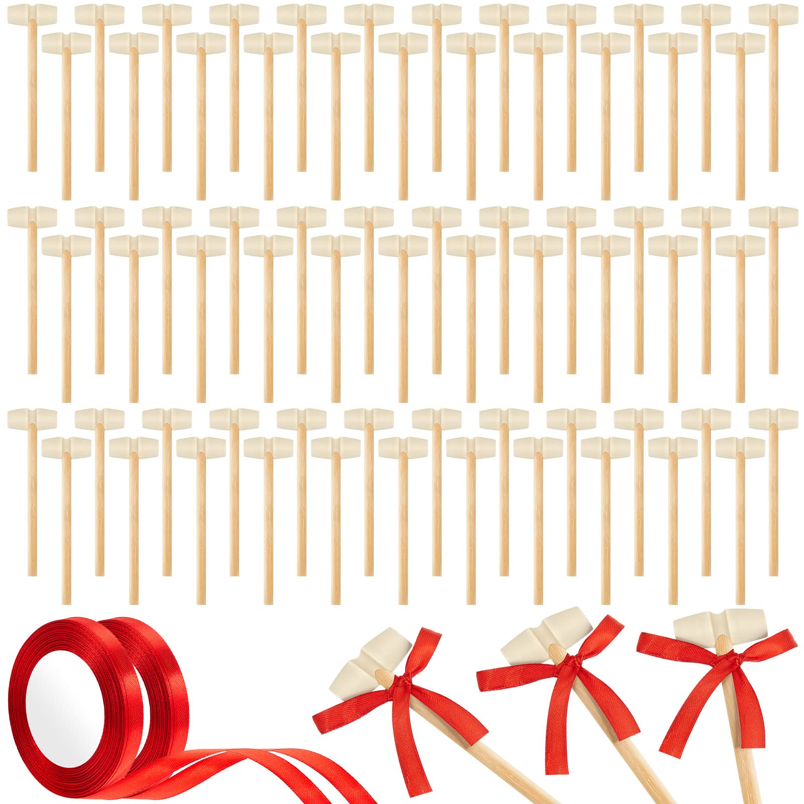 Amazon.com: 75 Pcs Wooden Hammer for Chocolate Valentine's Day ...