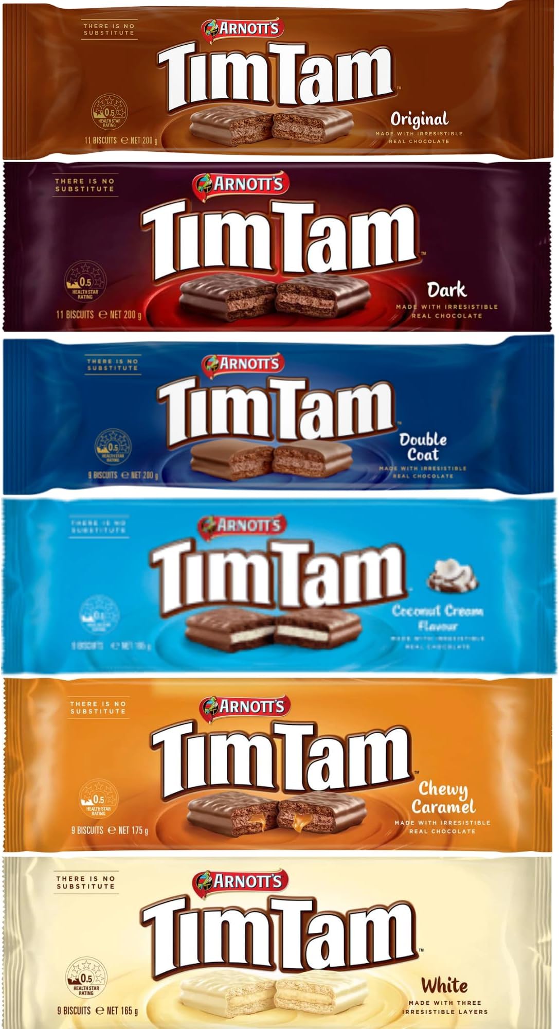 Amazon.com: Tim Tam Chocolate Biscuits - 6 Pack - 1 x Original, 1 x ...