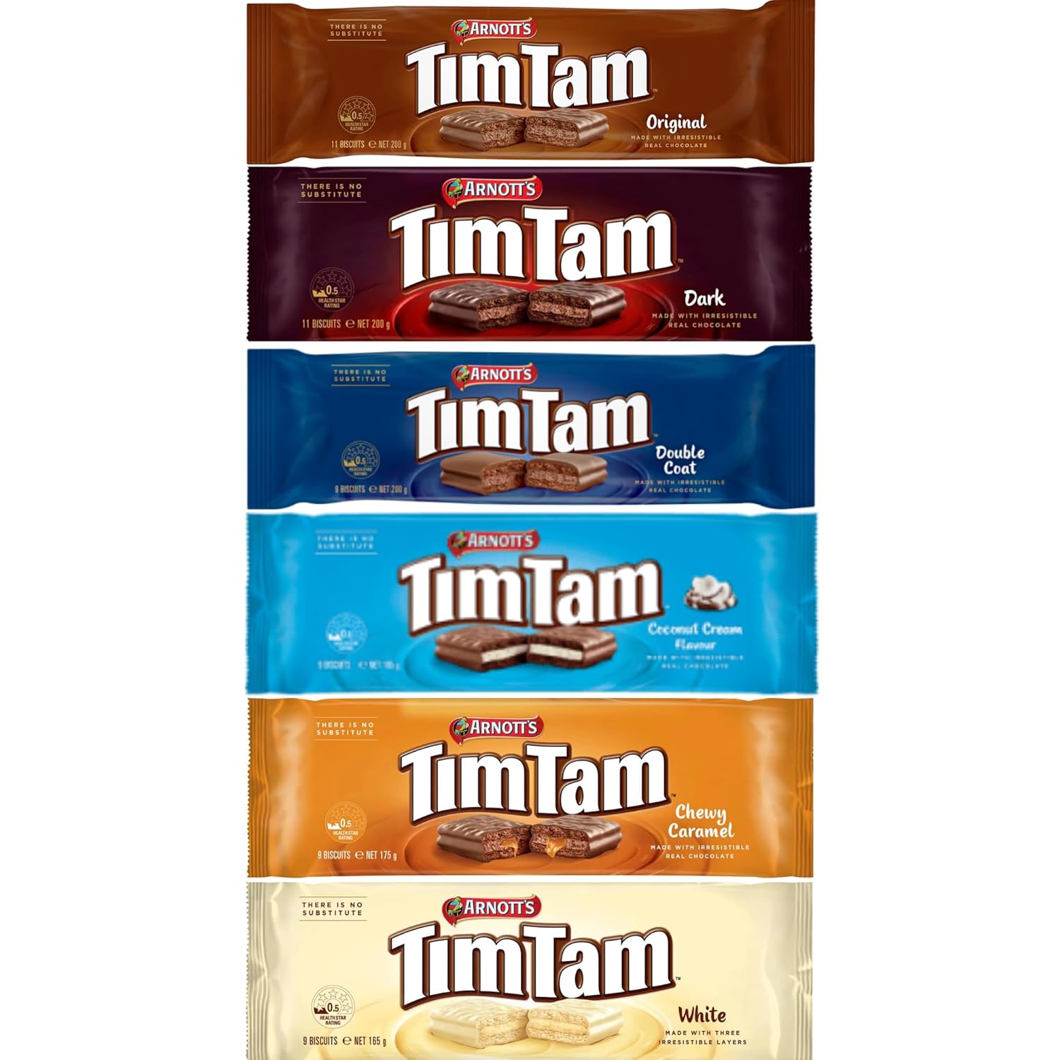 Amazon.com: Tim Tam Chocolate Biscuits - 6 Pack - 1 x Original, 1 x ...