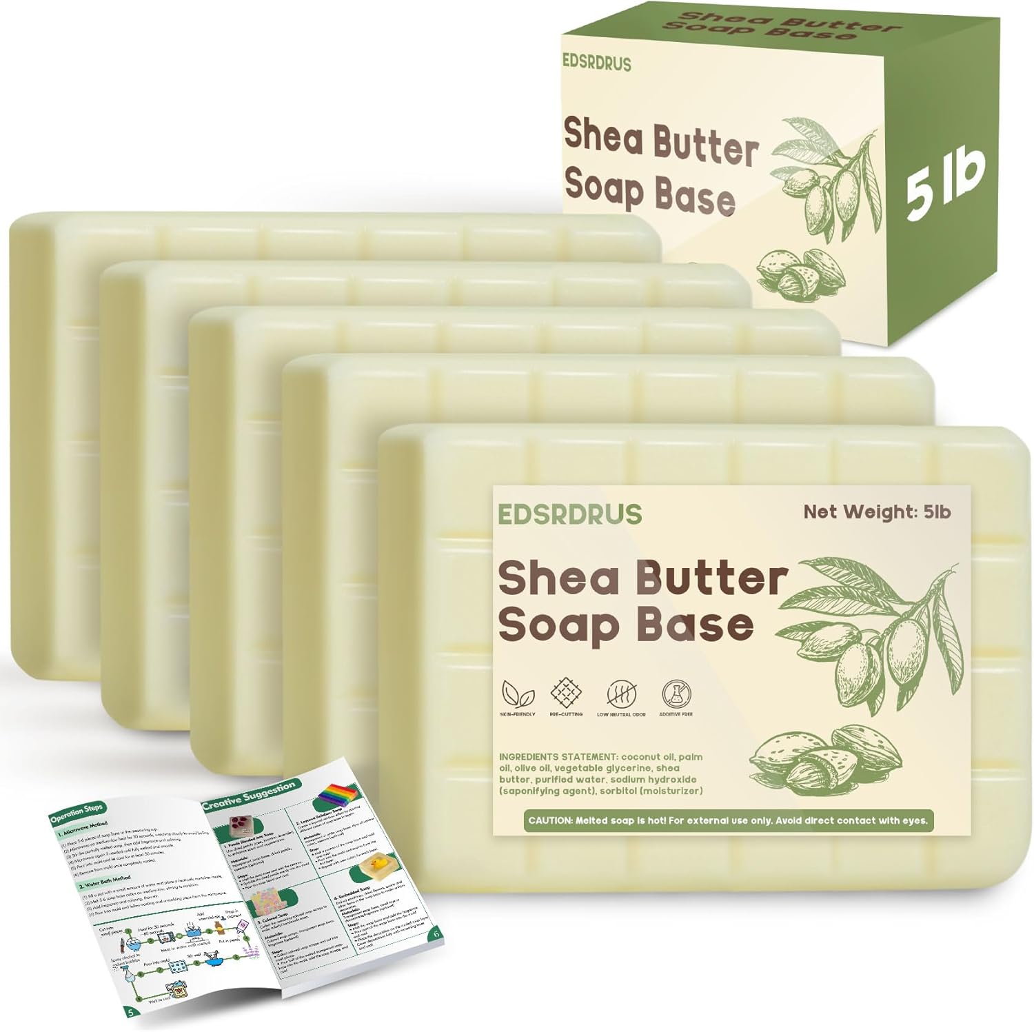 Amazon.com: 5lb Glycerin Soap Base - Melt and Pour Soap Base for DIY ...