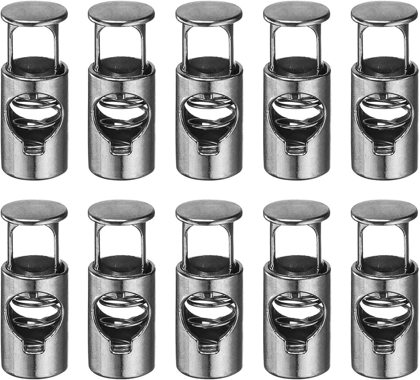 Amazon.com: uxcell 10Pcs Single Hole Cord Locks, 6mm Metal Spring ...