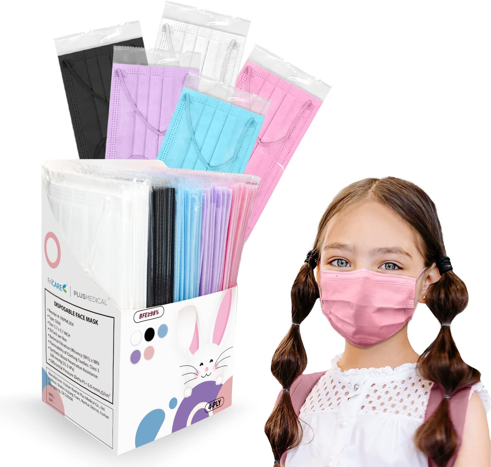 Amazon.com: akgk 100Pcs Kids Disposable Face Mask Protective Childrens ...