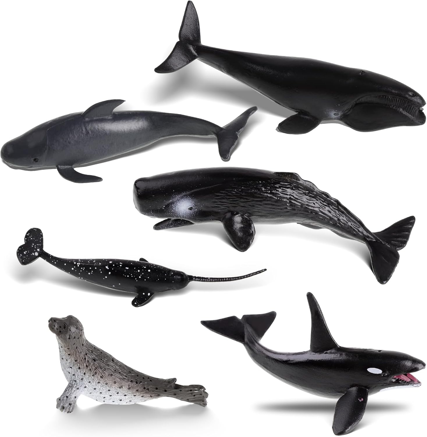 DAJISI 6PCS Mini Ocean Animals Figurines Plastic Sea Creature Figurines ...