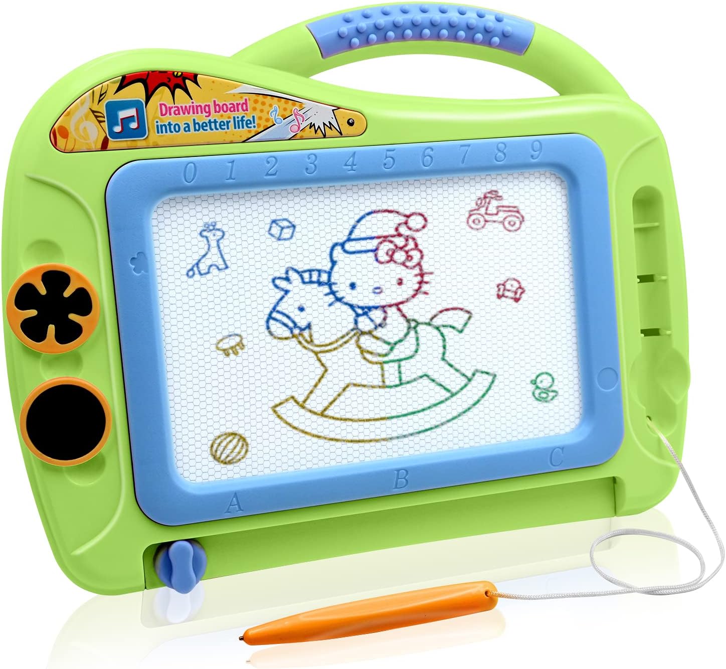 Magnetic Drawing Board for Kids, Travel Size Erasable Doodle Sketching ...