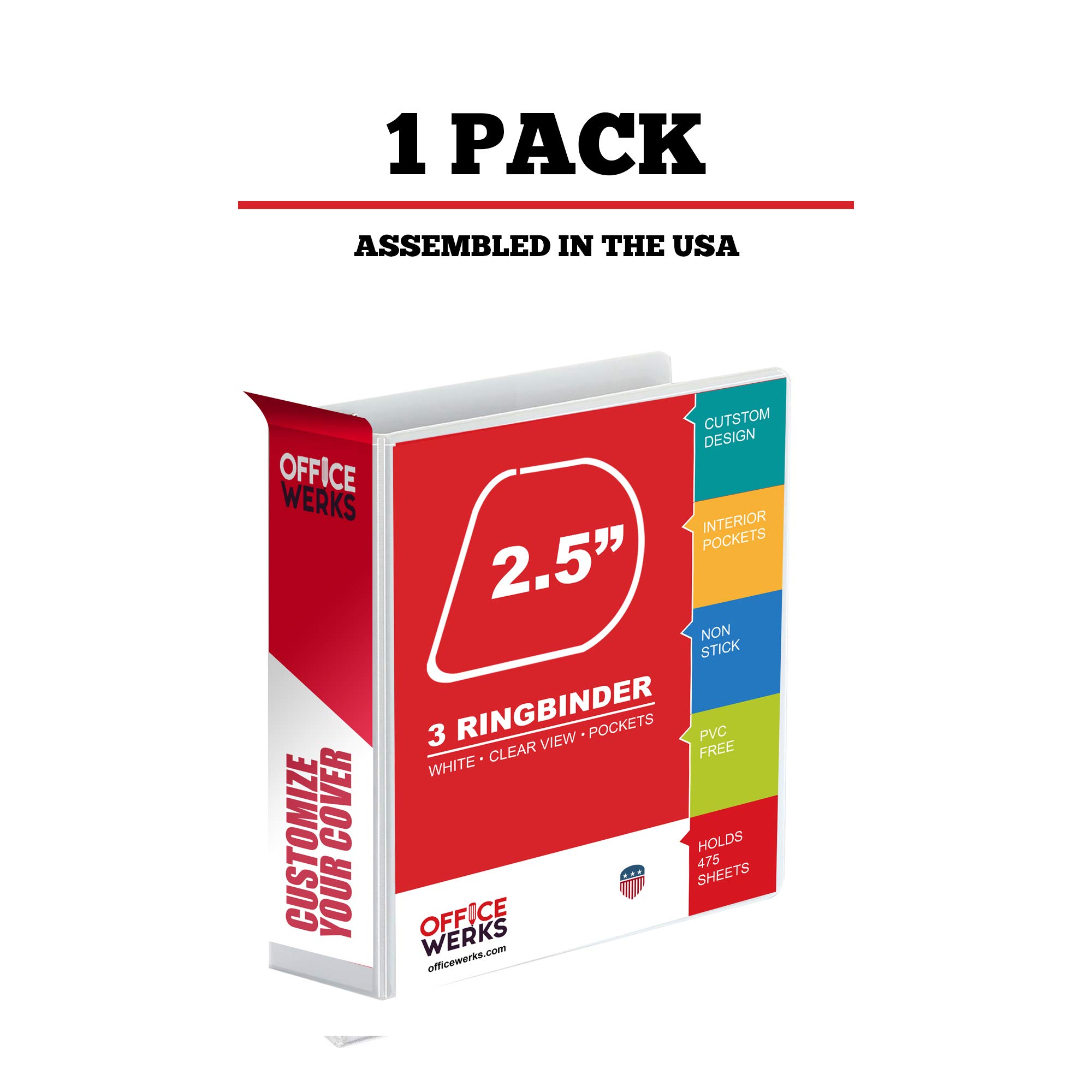 Snapklik.com : 3 Ring Binder, 2.5" Professional Angle D-Rings ...