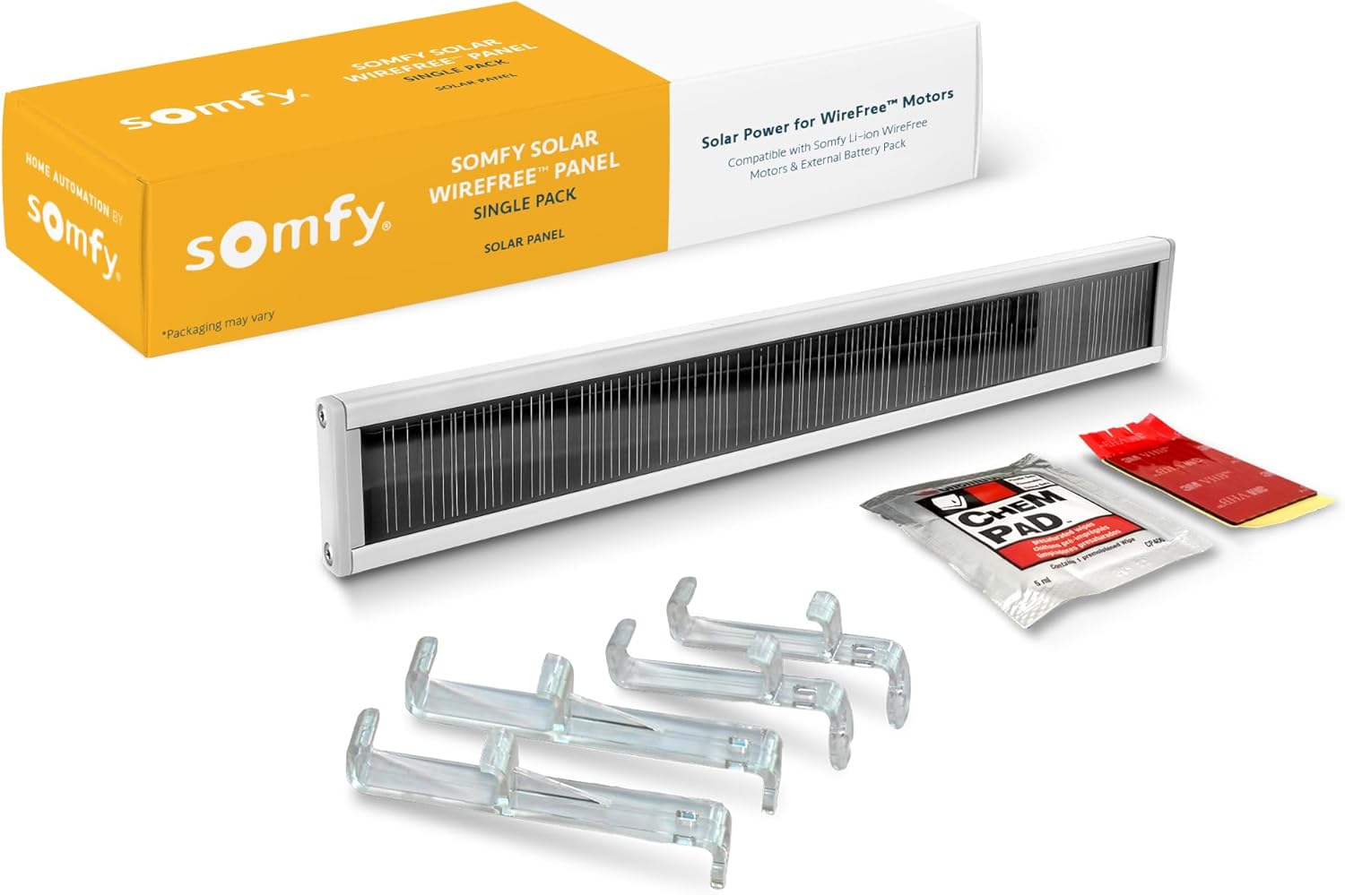 Somfy WireFree Li-ion Solar Panel Kit - Solar Panel Power - for Somfy ...
