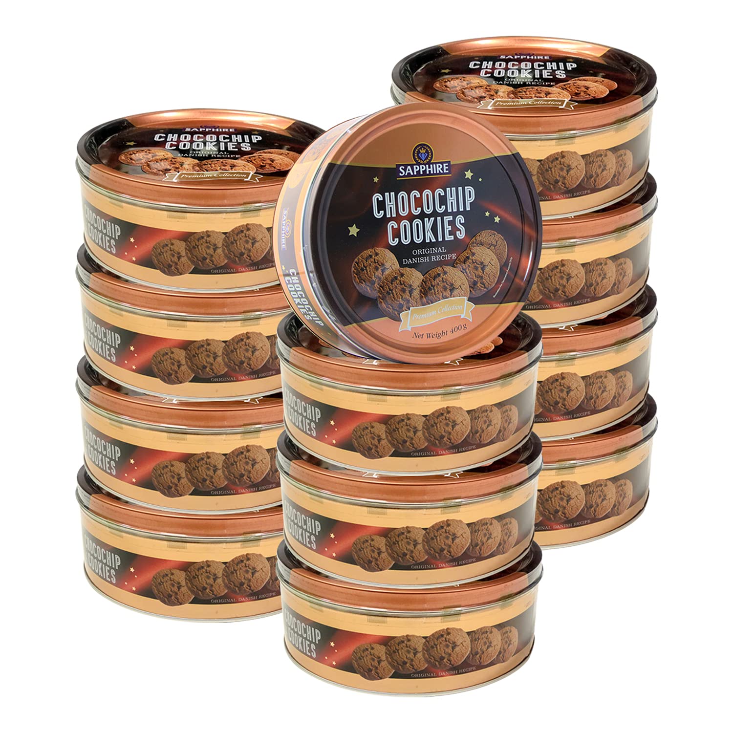 Sapphire 400g Butter Cookies Choco-Chips: Pack of 12: Original Danish ...