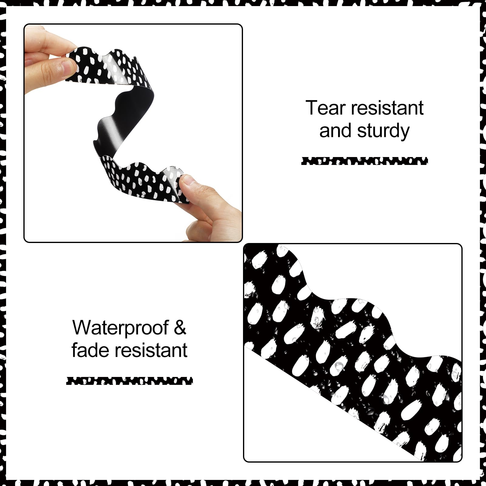 Snapklik.com : Qeeenar 24 Pcs Magnetic Borders For Classroom Whiteboard ...