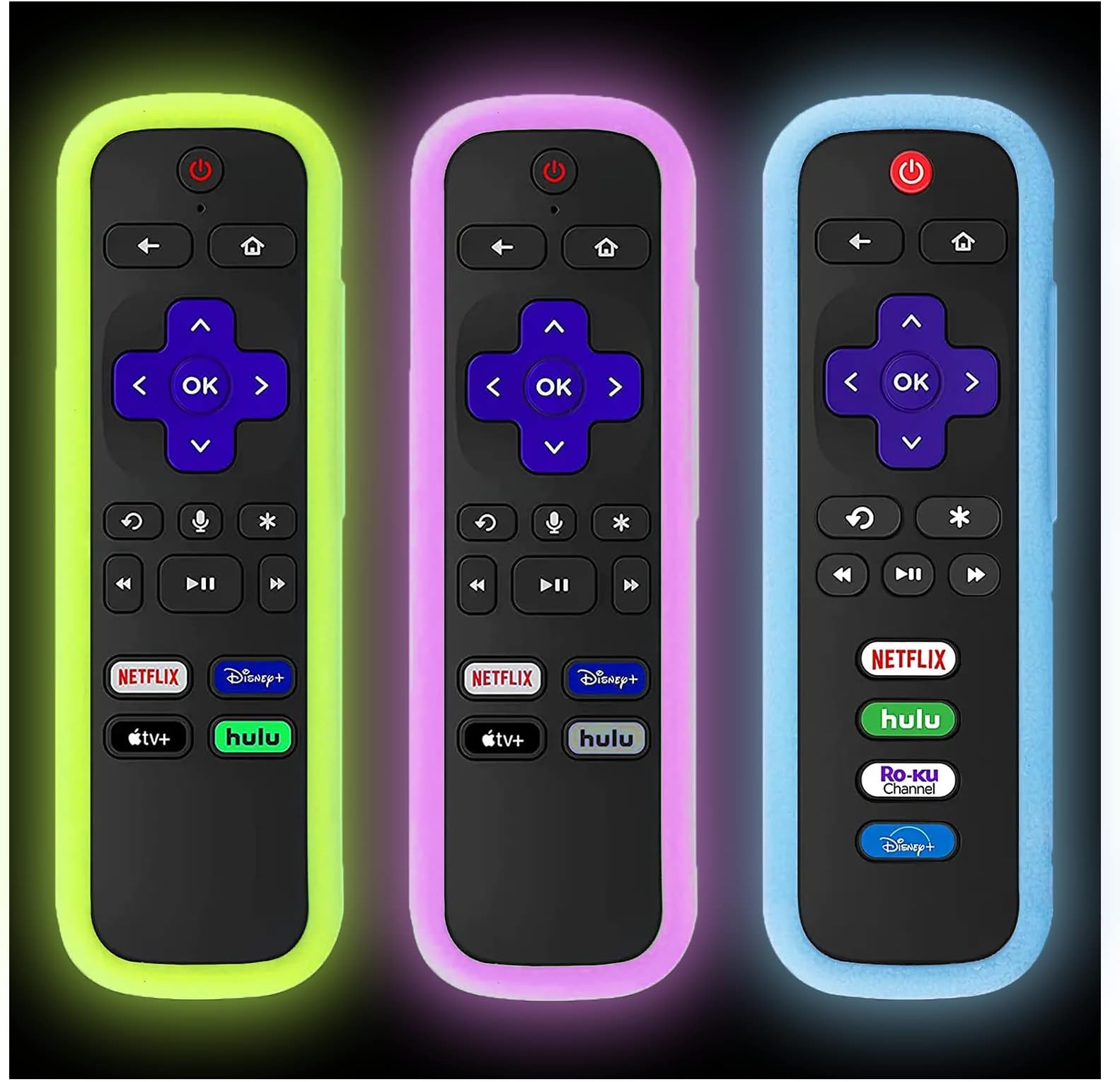 Amazon.com: Gavyqier 3Pack Remote Case for Roku | TCL | Hisense Roku ...