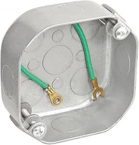 1 Pc, 4 in. Octagon Weatherproof Outdoor Fan & Fixture Support Box, 2-1 ...