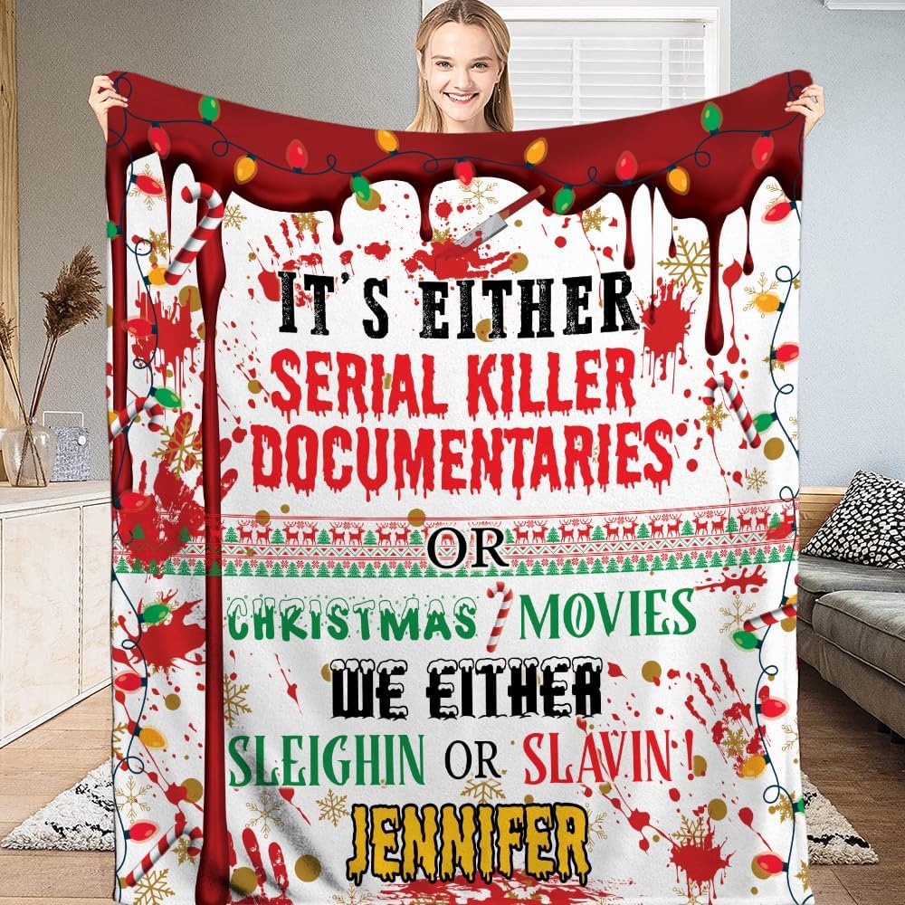 Amazon.com: Personalized Crime Show Watching Blanket with Cozy Throw ...
