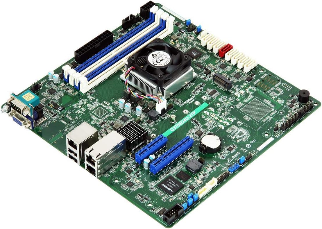 Amazon.com: ASRock Rack C3758D4U-2TP Intel Atom C3758/ DDR4/ SATA3&USB2 ...