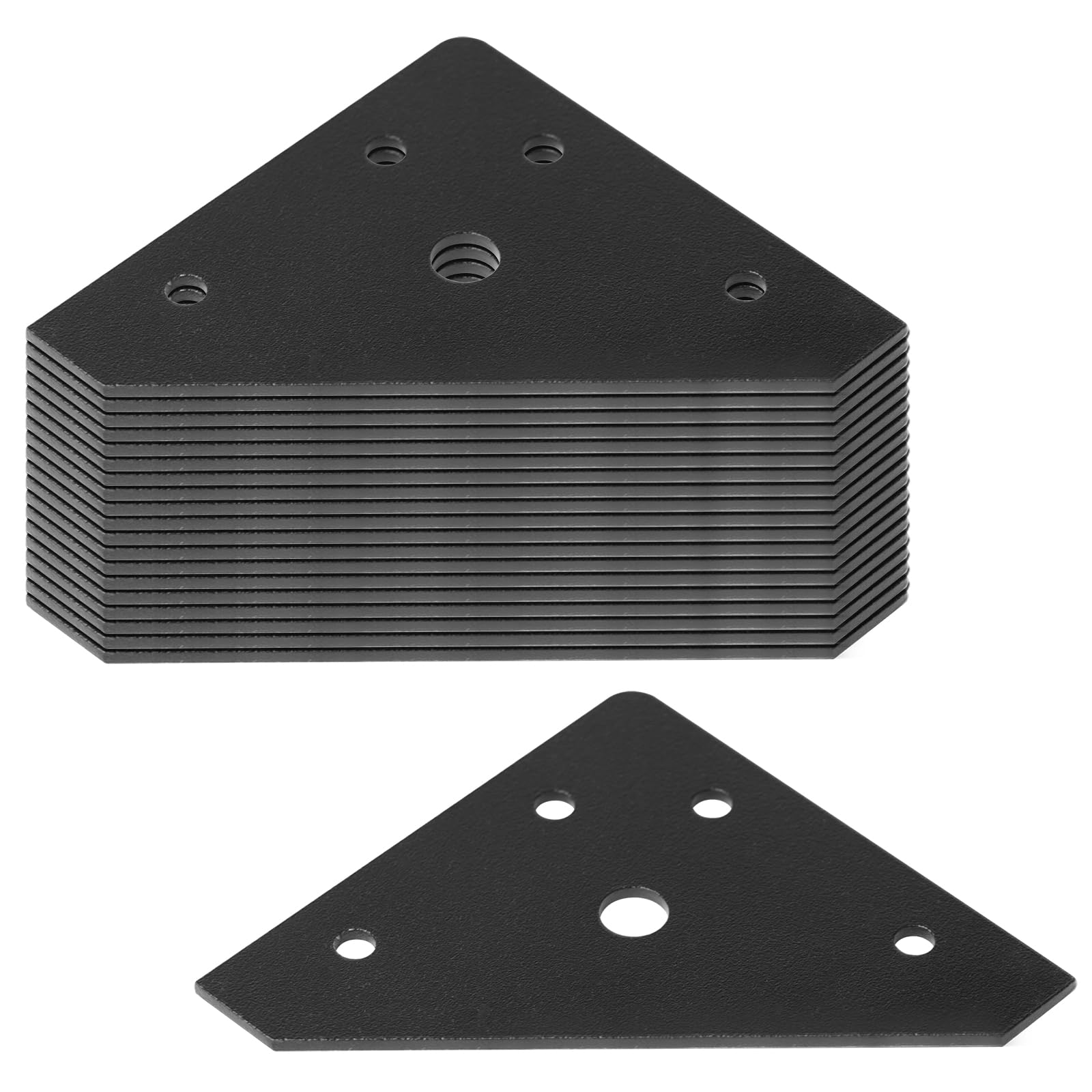 Amazon.com: 20 Pcs Flat Triangular Fixing Plate, 3-1/4"x3-1/4"x4-1/2 ...