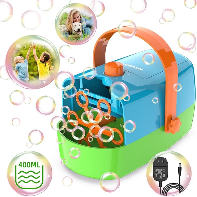 Amazon.com: Bubble Machine, Automatic Bubble Blower, 8000+ Big Bubbles ...