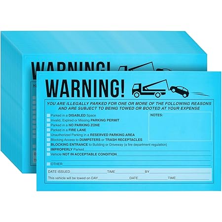 Amazon.com: Parking Violation Stickers Notice Parking Violation ...