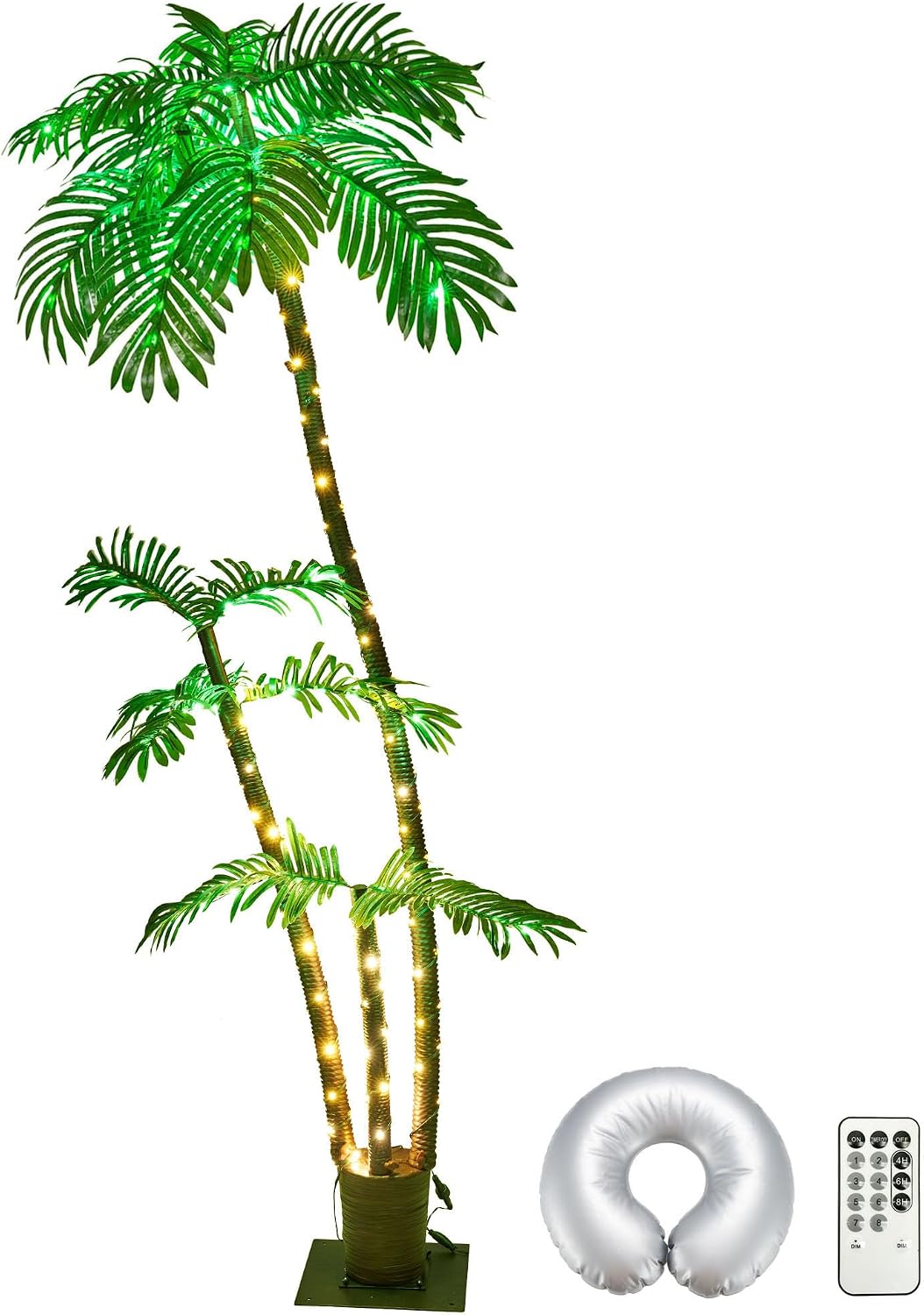Amazon.com : Spurgehom 6FT Lighted Palm Trees Outdoor Christmas Trees ...